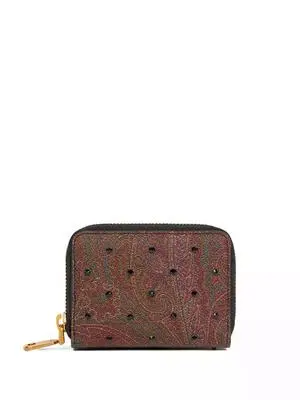 Etro Rhinestone Paisley Wallet - Brown