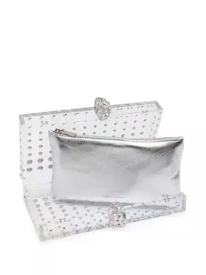 AQUAZZURA Tequila Clutch Bag - Neutrals