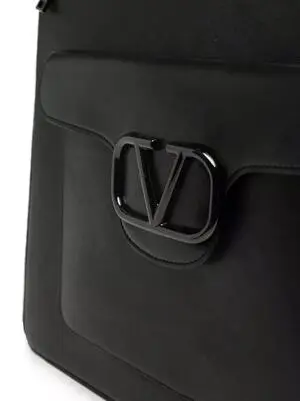 Valentino Garavani Vlogo Signature Leather Briefcase
