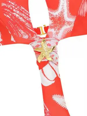 AMIR SLAMA Starfish-print One-piece Swimsuit