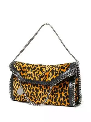 Stella McCartney Leopard-print Tote Bag With Chain-link Handles - Neutrals