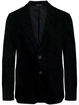 Giorgio Armani Textured-finish Notched-lapels Blazer