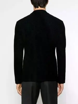 Giorgio Armani Textured-finish Notched-lapels Blazer
