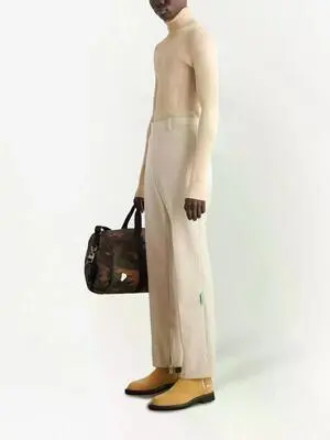 Off-White Slim-cut Trousers With Logo Tag