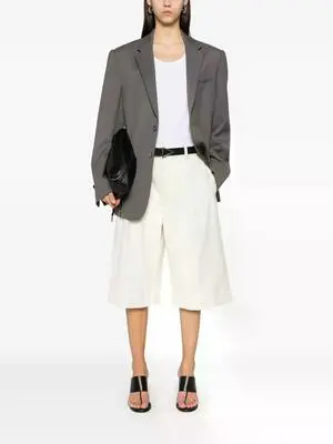 Wardrobe.NYC Low-waist Virgin Wool Canvas Shorts