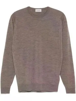 John Smedley Lundy Sweater In Merino Wool - Brown