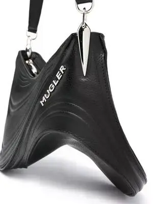 MUGLER Debossed Shoulder Bag