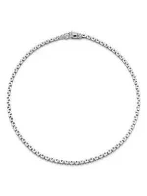 Mateo Sterling Square Link Necklace - Silver