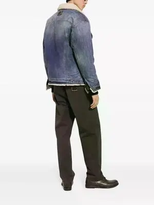 Dolce & Gabbana Denim Jacket With Faux-shearling Trim