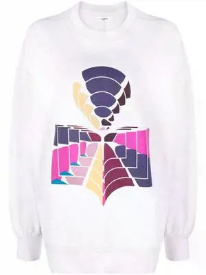 MARANT ETOILE Mindy Logo-print Sweatshirt - Neutrals