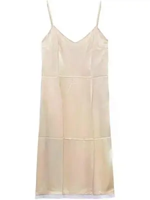 Prada Satin Crepe Midi Dress - Neutrals