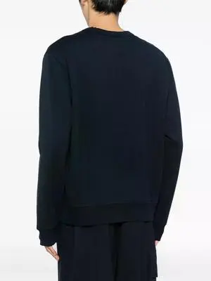 A.p.c. Flocked-logo Cotton Sweatshirt - Blue