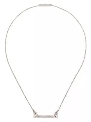 Eddie Borgo Pavé Safety Chain Bar Necklace - Silver