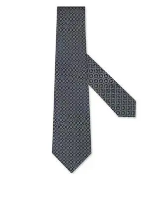 Zegna Patterned Jacquard Tie - Blue