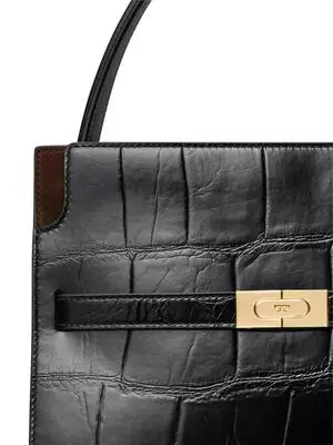 Tory Burch Small Lee Radziwill Textured Leather Bag - Black