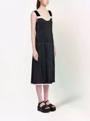Prada Sleeveless Silk Midi Dress