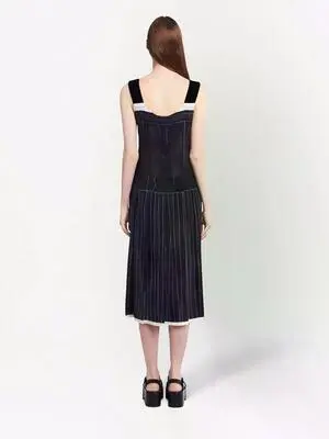 Prada Sleeveless Silk Midi Dress