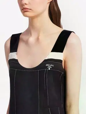 Prada Sleeveless Silk Midi Dress
