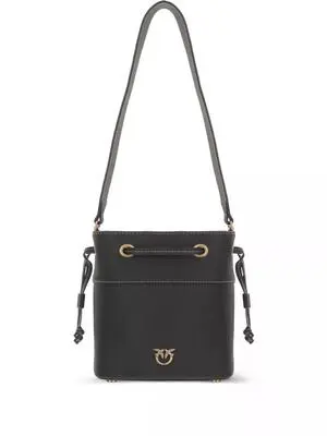 Pinko Leather Shoulder Bag With Signature Love Birds Buckle