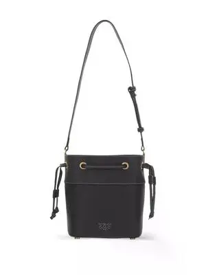 Pinko Leather Shoulder Bag With Signature Love Birds Buckle