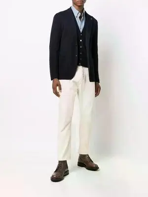 DELL'OGLIO V-neck Cashmere Vest - Blue