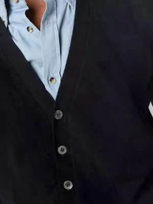 DELL'OGLIO V-neck Cashmere Vest - Blue