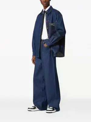 Valentino Garavani Logo Appliqué Denim Shirt