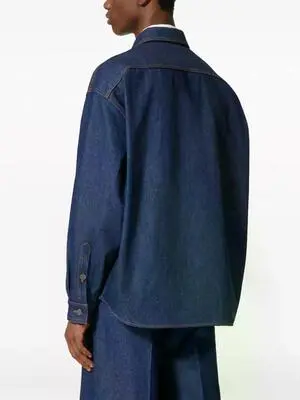 Valentino Garavani Logo Appliqué Denim Shirt