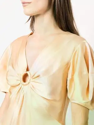 Stella McCartney Puff-sleeve Ruched Blouse