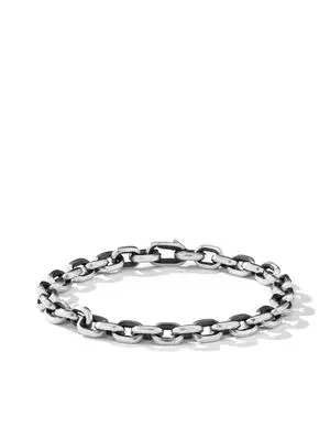 David Yurman Sterling Deco Chain Link Bracelet - Silver
