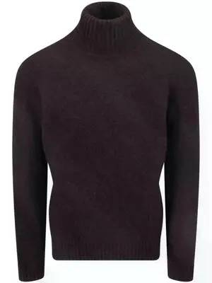 DRUMOHR Wool Roll Neck Sweater - Brown