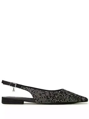 TWINSET Rhinestone-embellished Slingback Ballet Flats