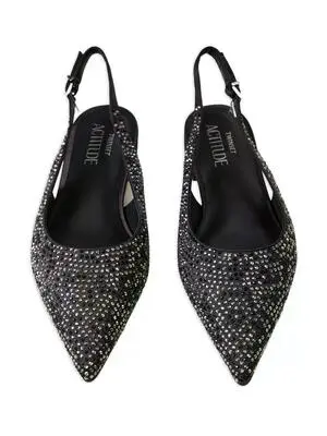 TWINSET Rhinestone-embellished Slingback Ballet Flats