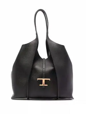 TOD'S Timeless Leather Tote Bag - Black