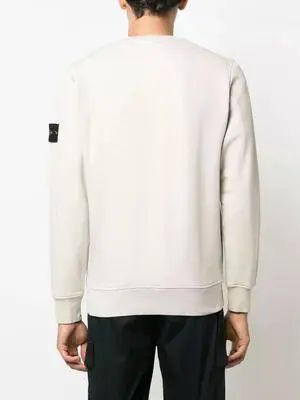 Stone Island Compass-patch Crew-neck Sweatshirt - Neutrals