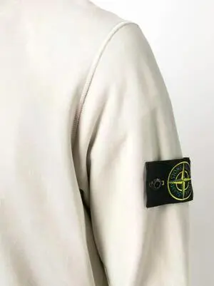 Stone Island Compass-patch Crew-neck Sweatshirt - Neutrals