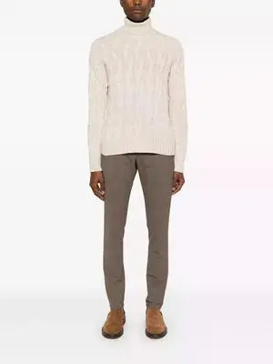 DRUMOHR Cashmere Cable Knit Turtleneck Sweater