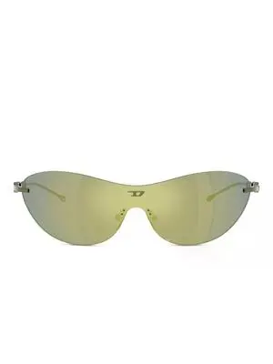 DIESEL® Rimless Logo-plaque Sunglasses - Green