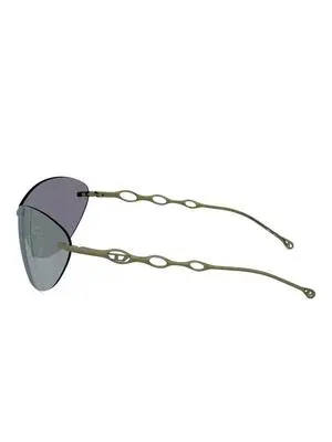 DIESEL® Rimless Logo-plaque Sunglasses - Green