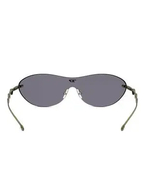 DIESEL® Rimless Logo-plaque Sunglasses - Green