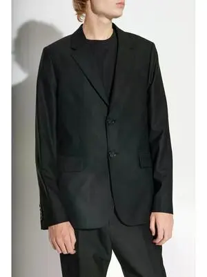 AMI Paris Wool Single-breasted Blazer - Black