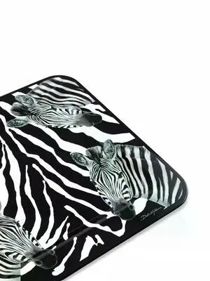 Dolce & Gabbana Medium Zebra-print Wood Tray