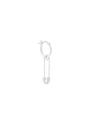 TRUE ROCKS Safety Pin Hoop Earring - Silver