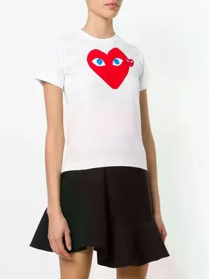 Play Comme Des Garcon Heart-print T-shirt