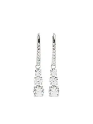 SWAROVSKI Stilla Attract Trilogy Drop Earrings - Silver