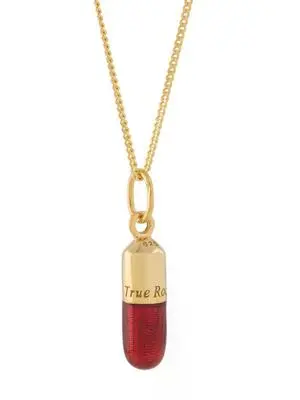 TRUE ROCKS Mini Pill Pendant Necklace - Gold