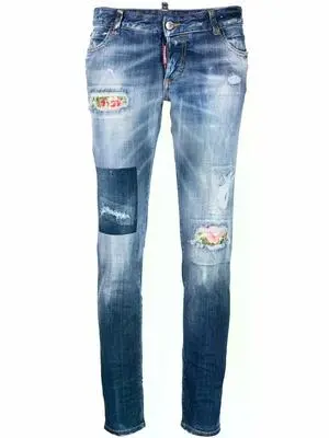 Dsquared2 Jennifer Low-rise Skinny Jeans - Blue