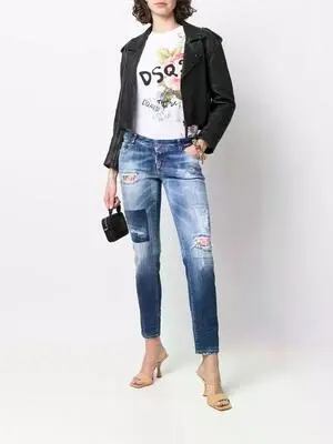 Dsquared2 Jennifer Low-rise Skinny Jeans - Blue