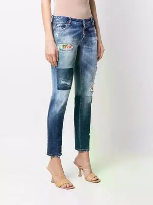 Dsquared2 Jennifer Low-rise Skinny Jeans - Blue