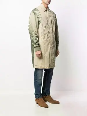 Dsquared2 Contrast-sleeve Single-breasted Coat
